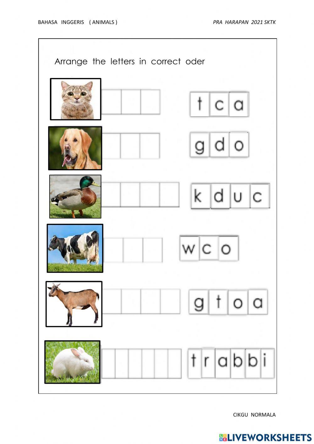 Bahasa inggeris worksheet | Live Worksheets