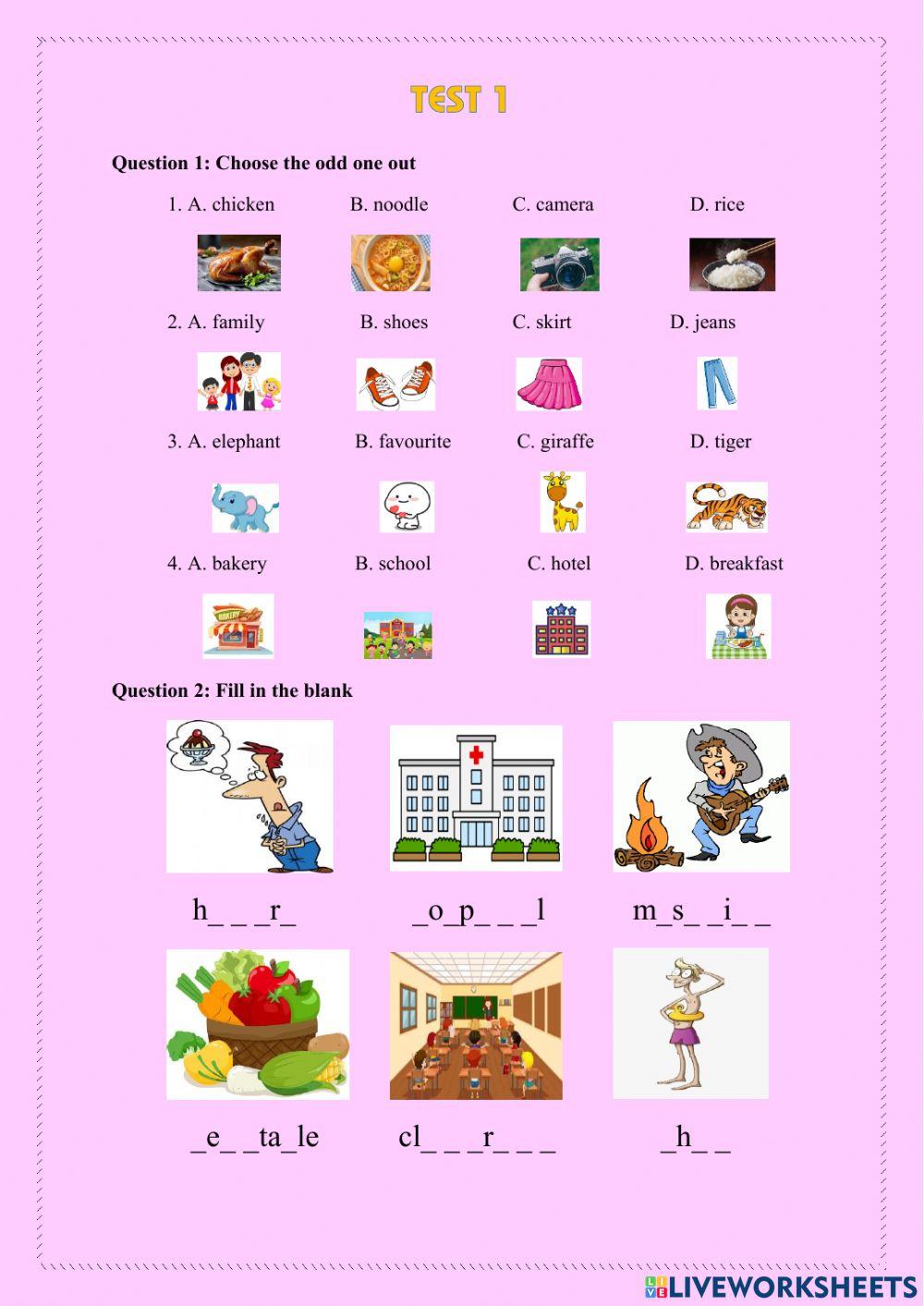 Test-e4 | Free Interactive Worksheets | 1140640