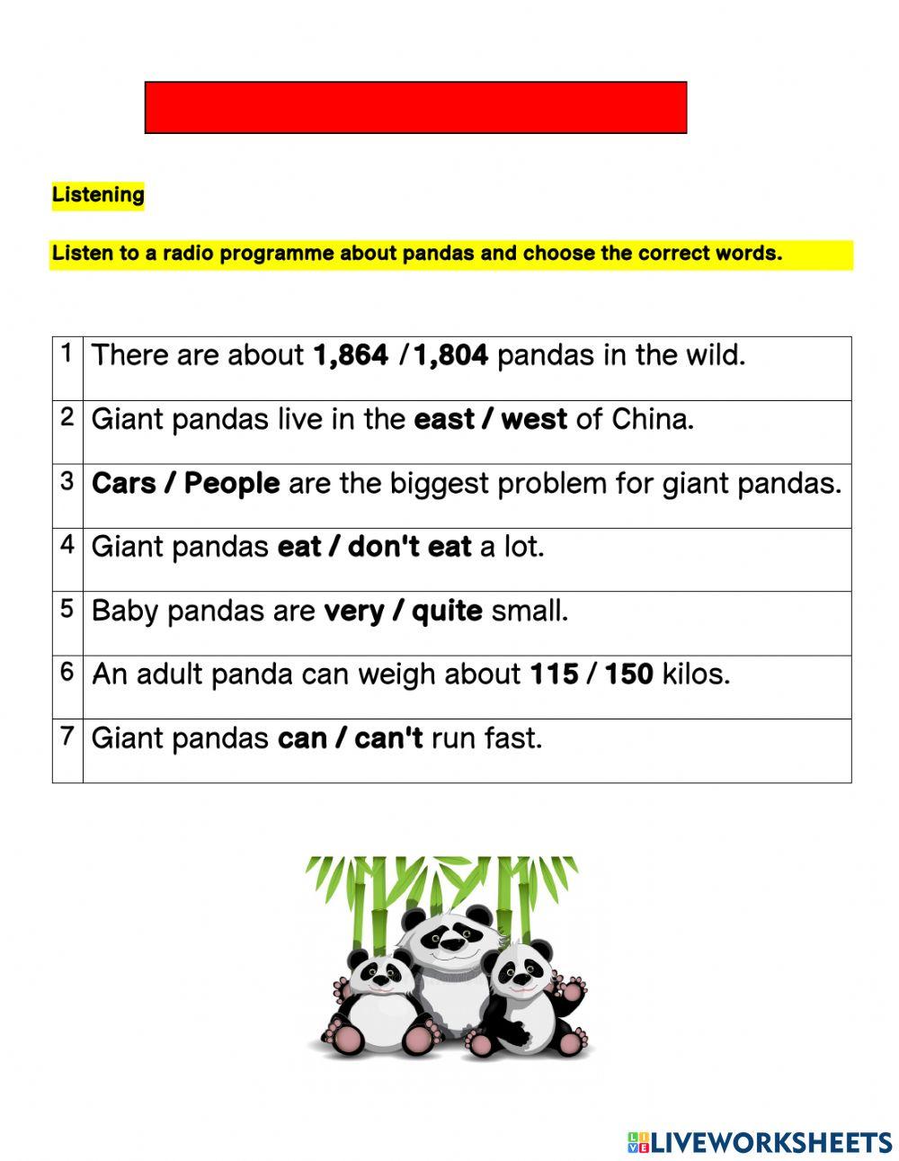 Wild Life English language worksheet | Live Worksheets