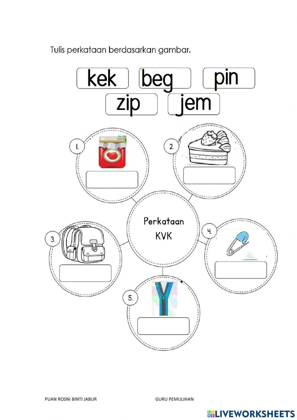 latihan KVK VOK… | Free Interactive Worksheets | 5085166