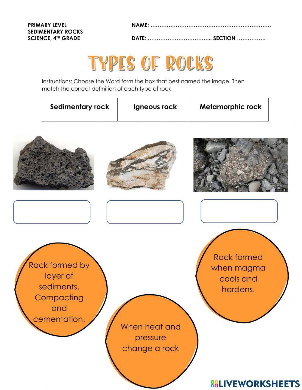 Types Of Rocks Exercise Live Worksheets types-of-rocks-exercise-live-worksheets