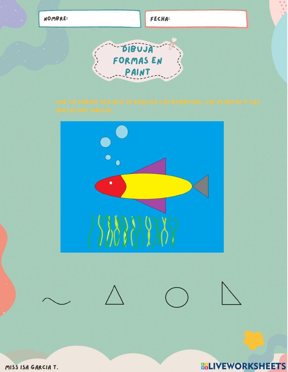 Dibujando formas worksheet | Live Worksheets