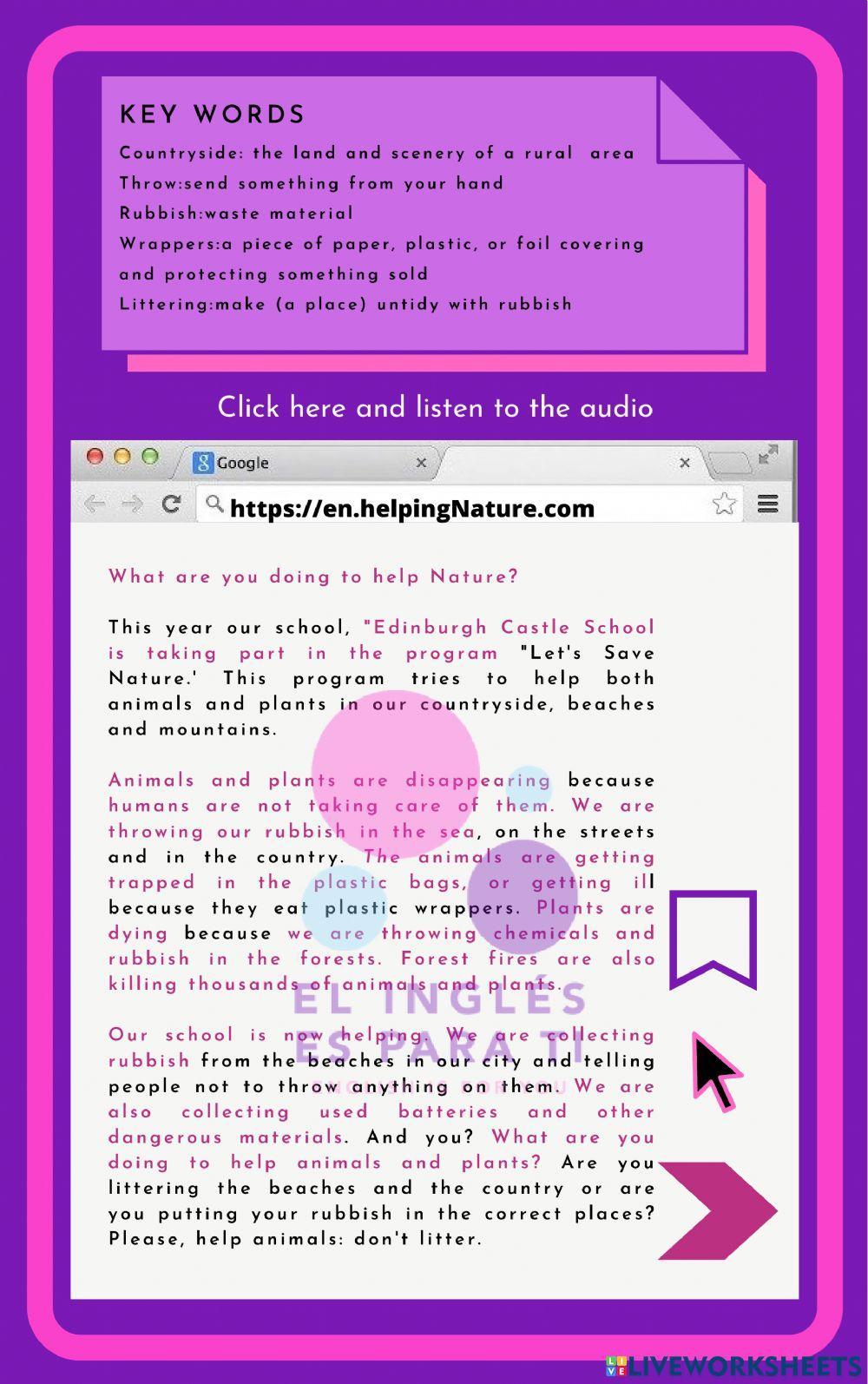 1212195 | Present Progressive Reading | efu_you