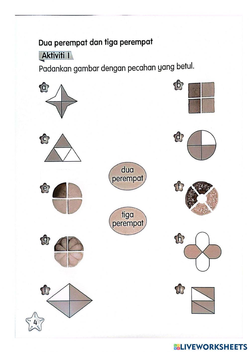 KENALI PECAHAN … | Free Interactive Worksheets | 1213238