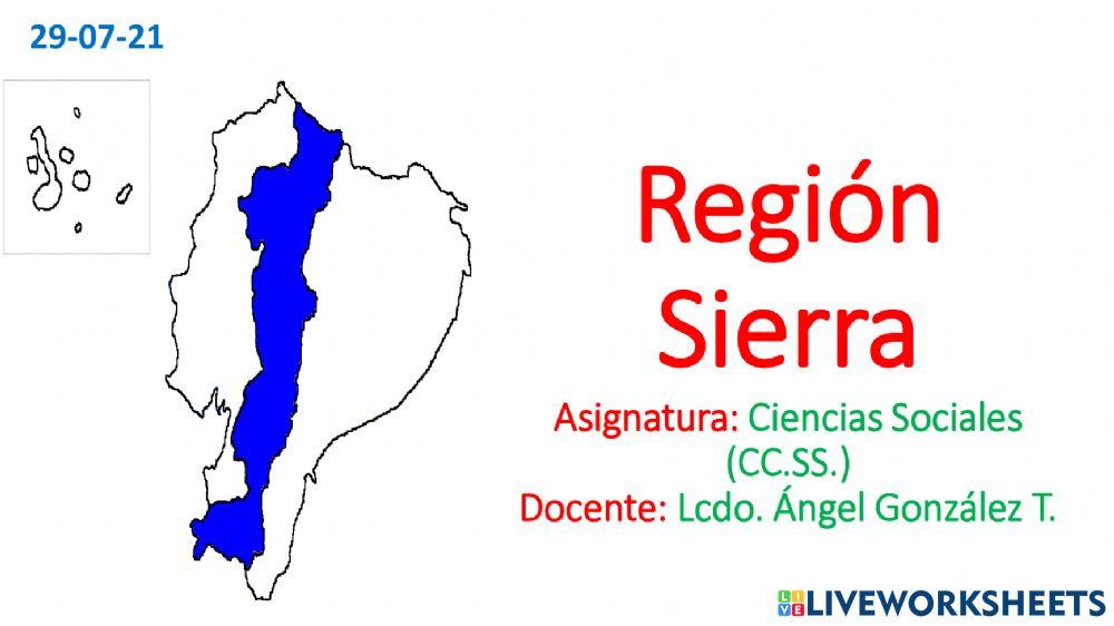 Región Sierra interactive activity | Live Worksheets