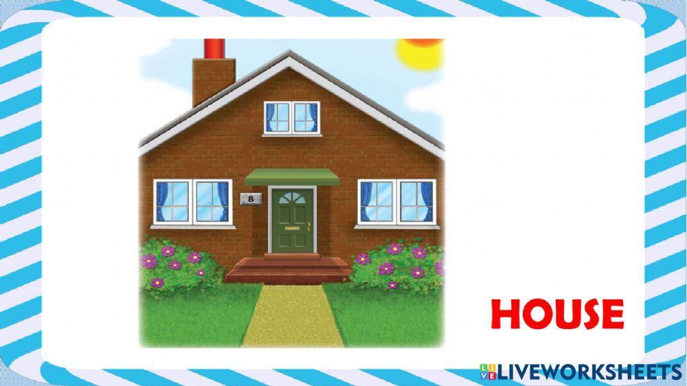 Parts of my house worksheet | Live Worksheets