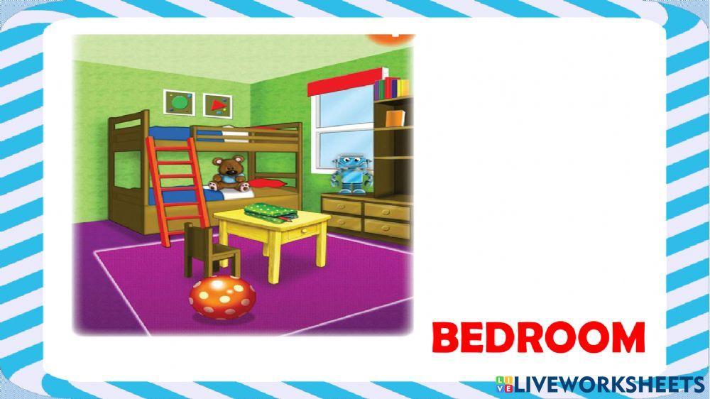 Parts of my house worksheet | Live Worksheets