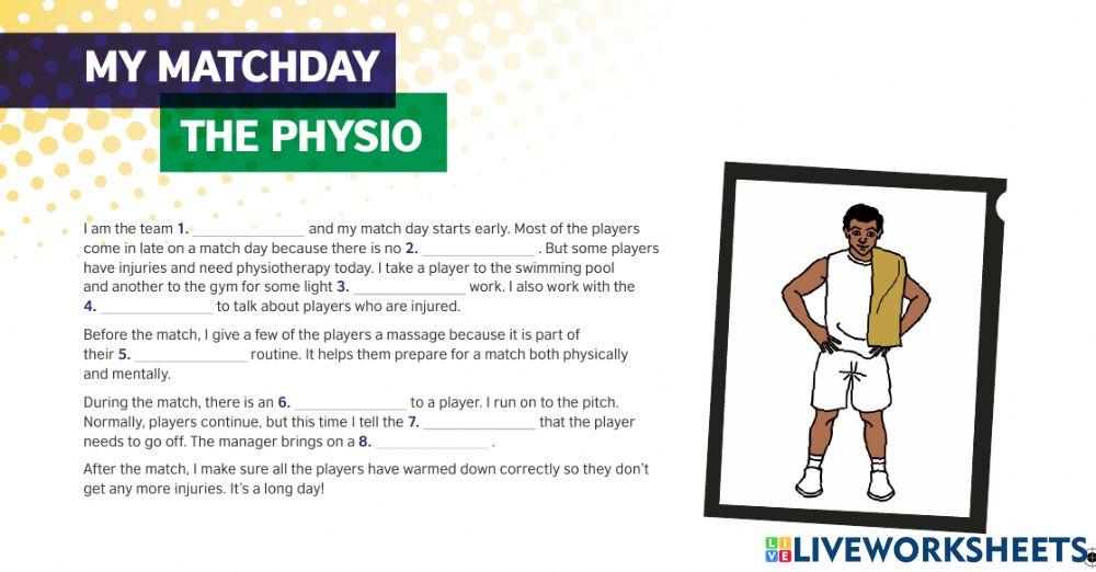 The Physio worksheet | Live Worksheets