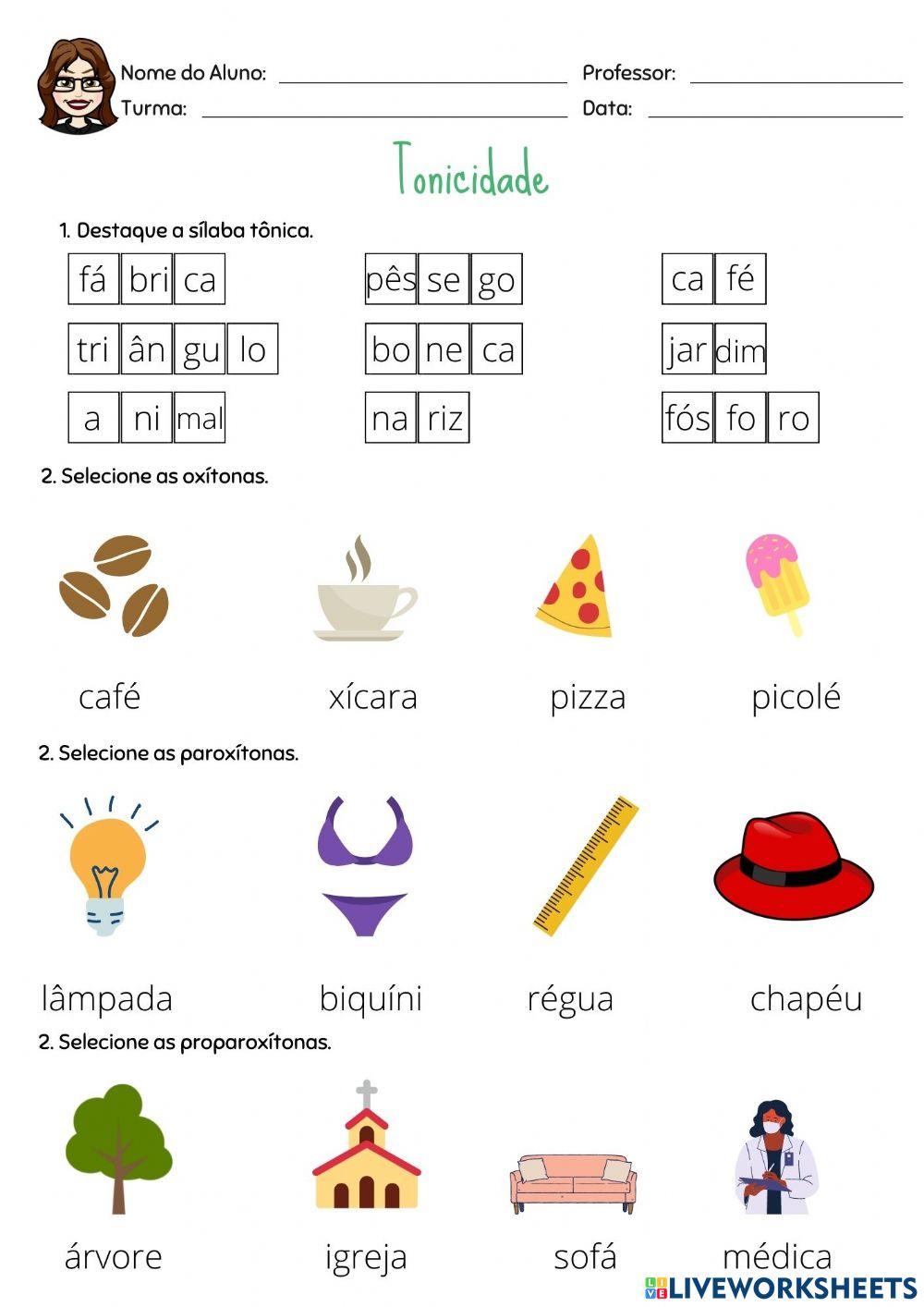 Tonicidade worksheet | Live Worksheets