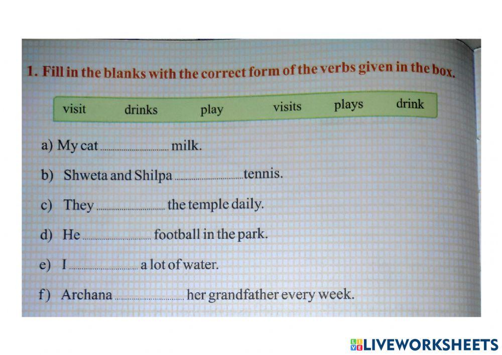Grammar online exercise for 3 | Live Worksheets