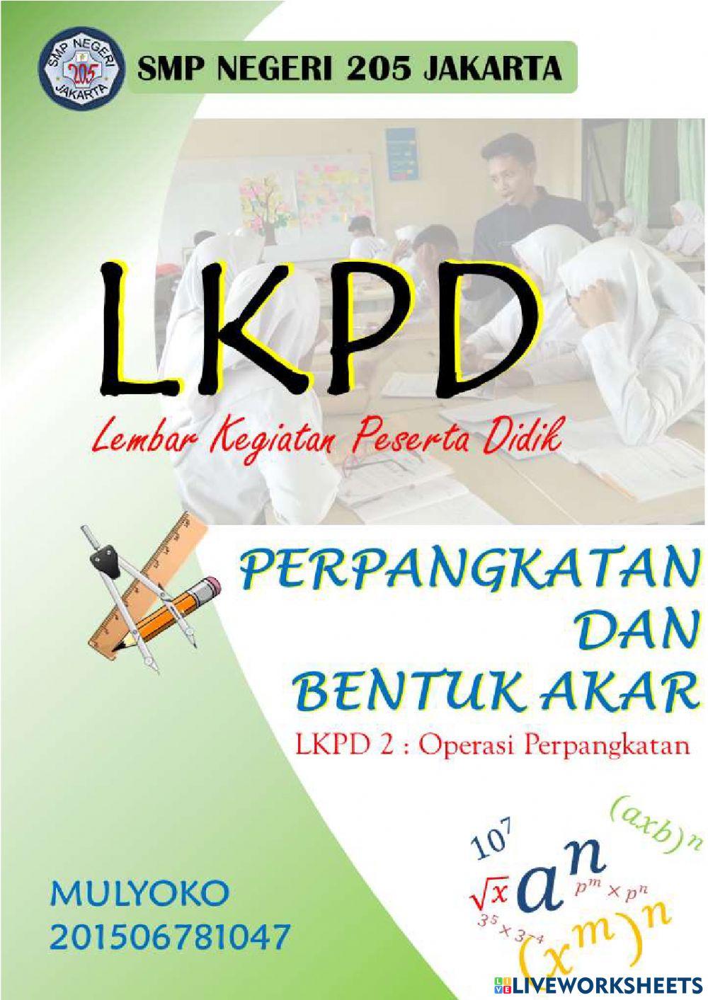 LKPD 2 Operasi Perpangkatan (Sifat Perkalian) online exercise for ...