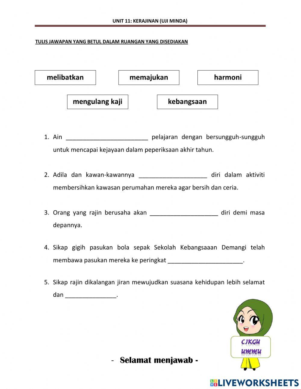 Moral tahun 5 | Free Interactive Worksheets | 1215283