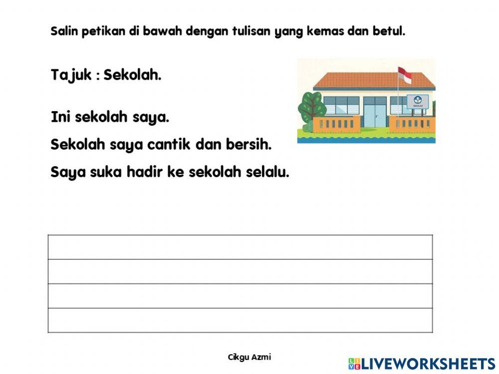 KEMAHIRAN KV KV KVK : LATIHAN MENYALIN SEMULA online exercise for ...