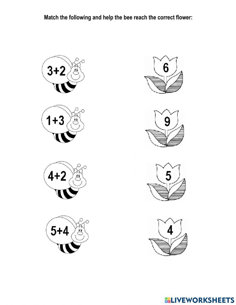 Addition online exercise for 1 | Live Worksheets