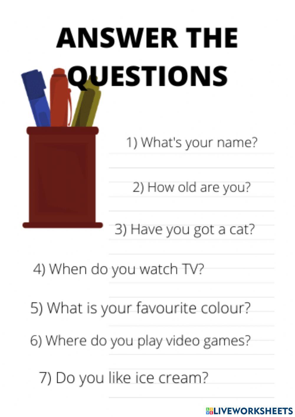 Answer worksheet for 2nd | Live Worksheets