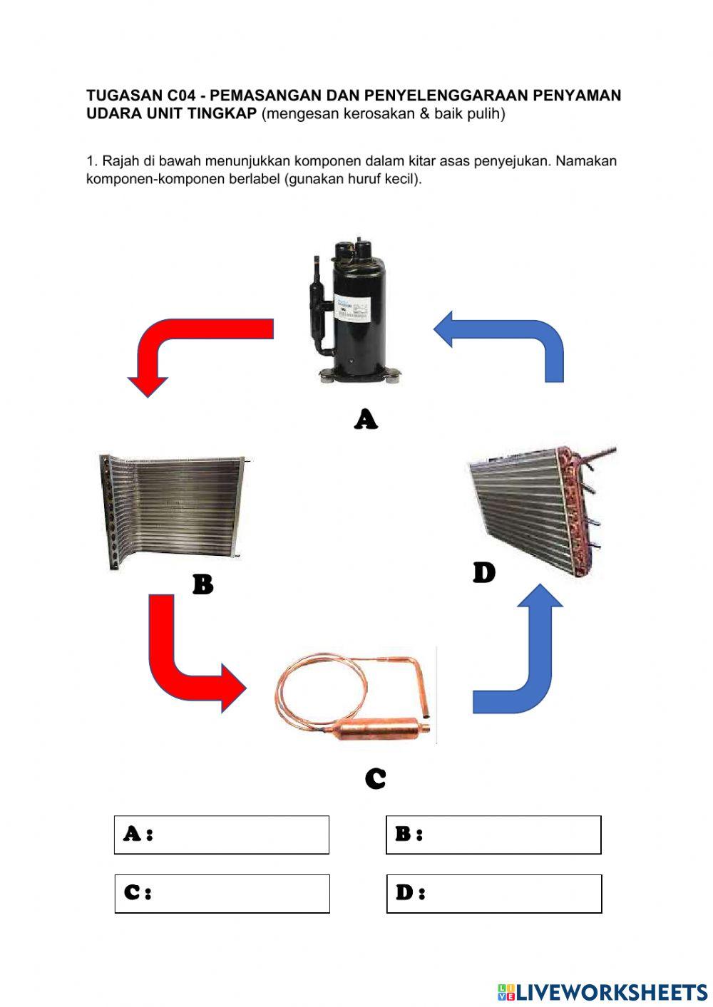 Penyaman Udara Unit Tingkap | Live Worksheets