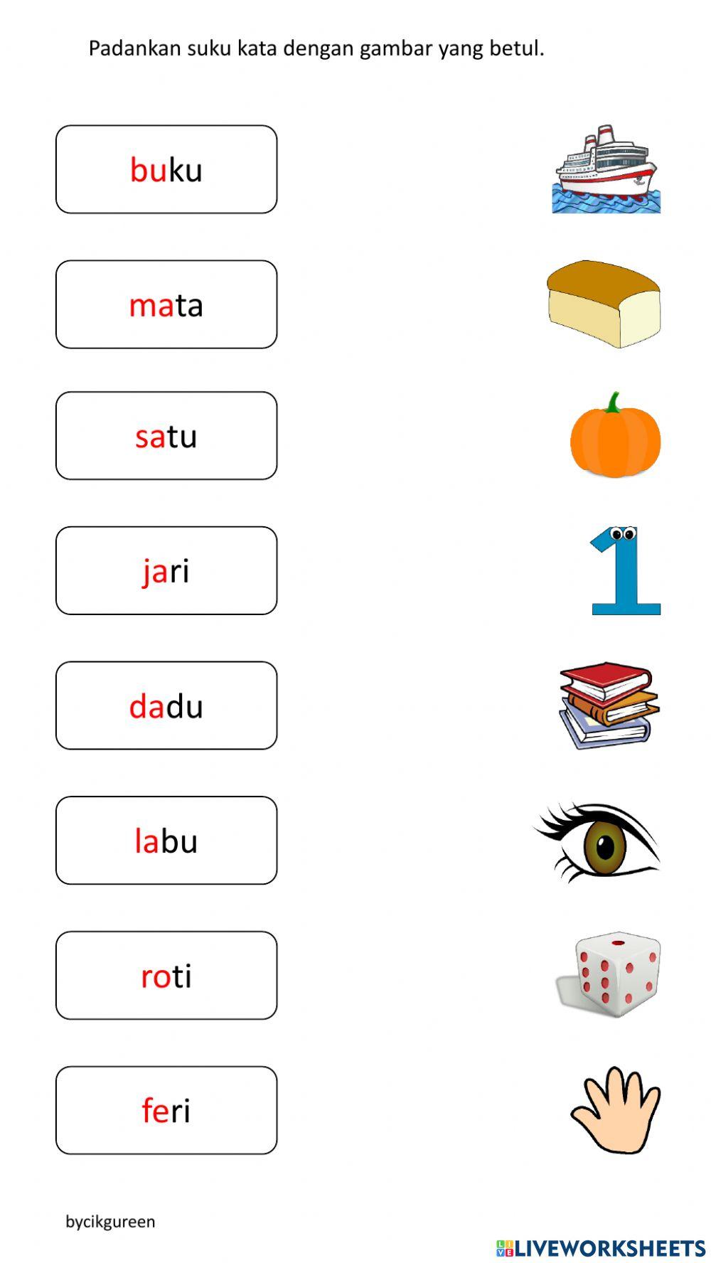 Padankan suku k… | Free Interactive Worksheets | 1141664