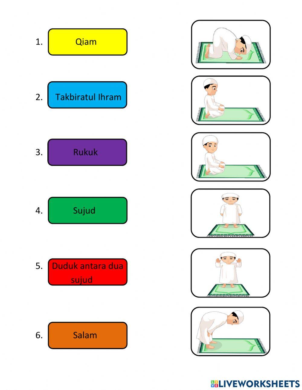 Pendidikan islam online exercise for 5 dan 6 Tahun | Live Worksheets