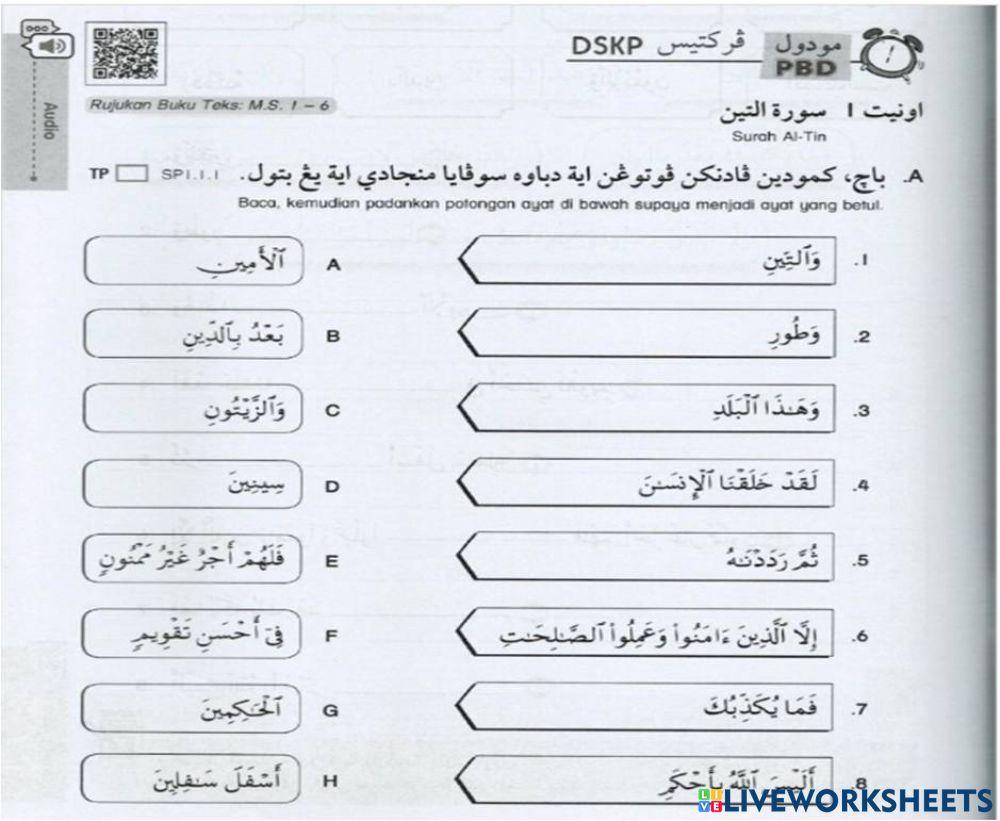 Pendidikan islam online exercise for tahun 5 | Live Worksheets