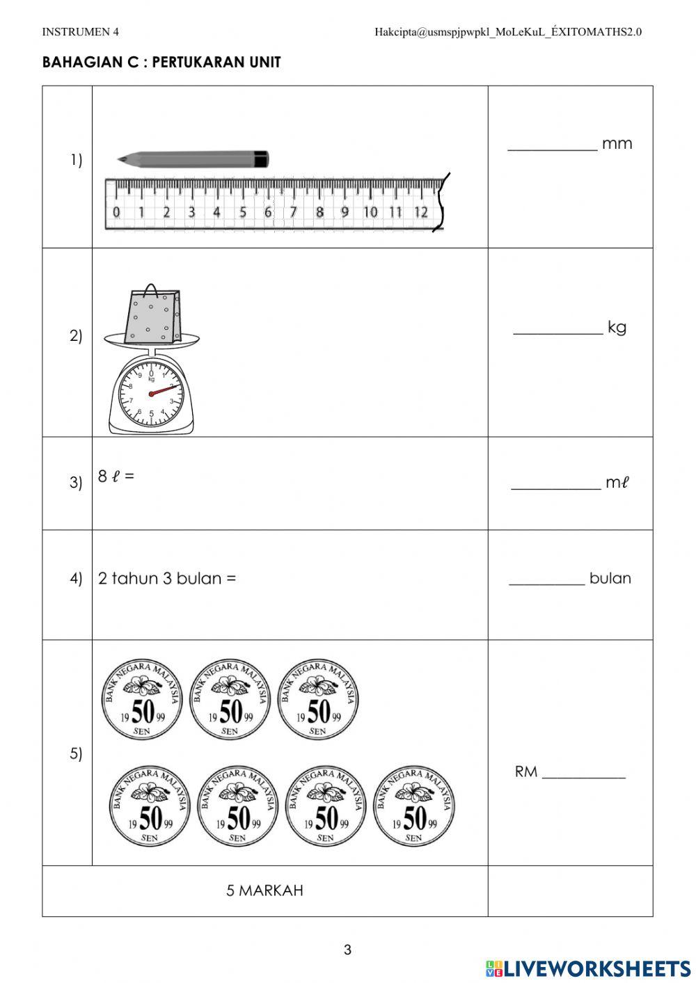 Count It Fast Instrumen 4 worksheet | Live Worksheets