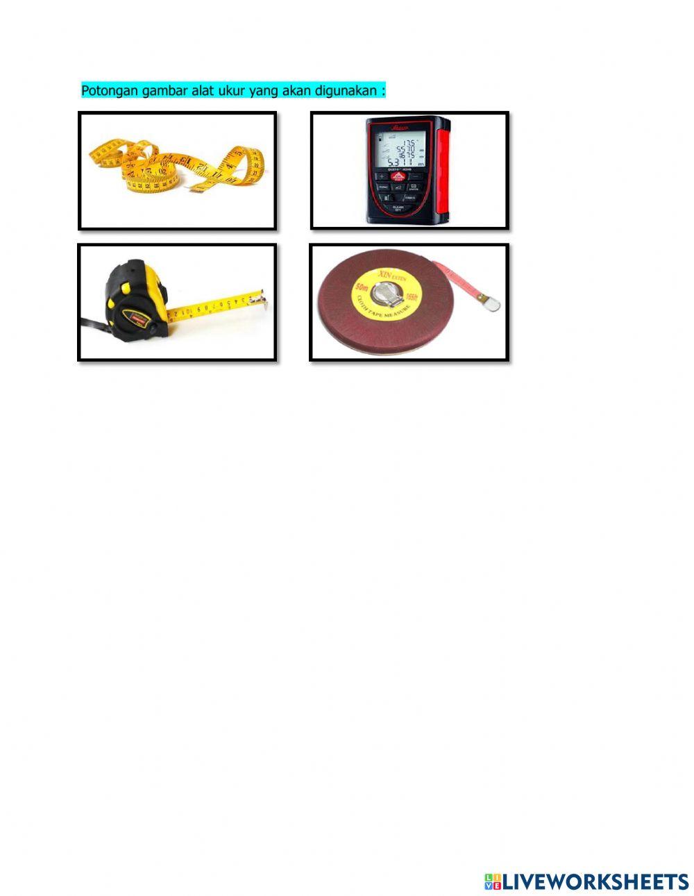 Alat Ukur Panjang interactive worksheet | Live Worksheets