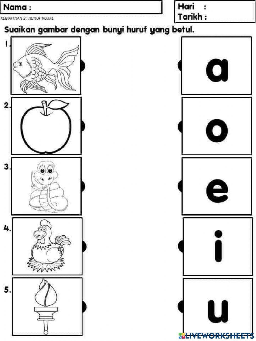 Kenali Huruf exercise | Live Worksheets