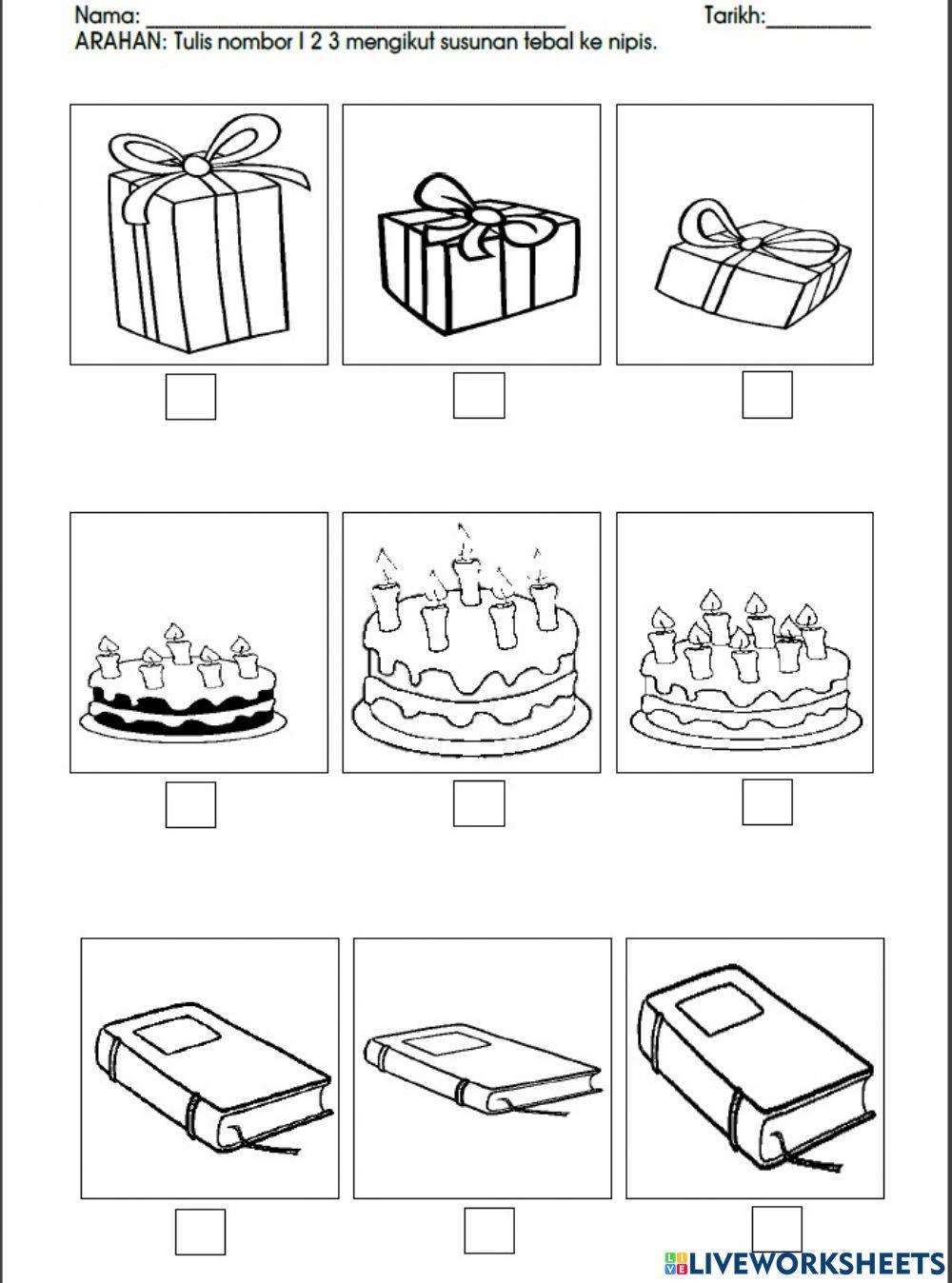 nipis ke tebal online exercise for | Live Worksheets