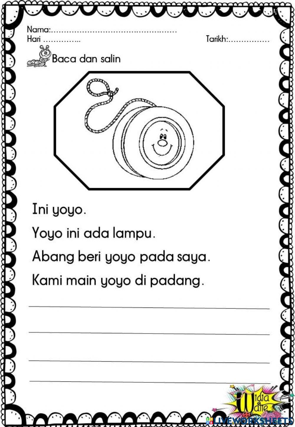 Baca dan tulis 1143879 | MizaHazmiza | Live Worksheets