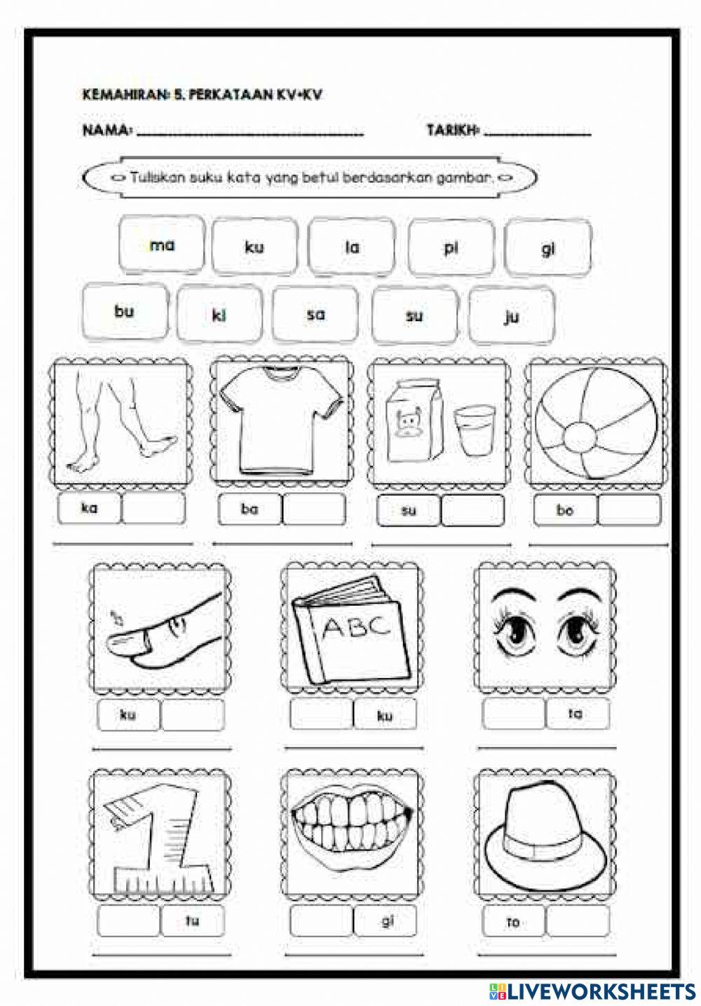 Latihan ejaan | Free Interactive Worksheets | 1144075