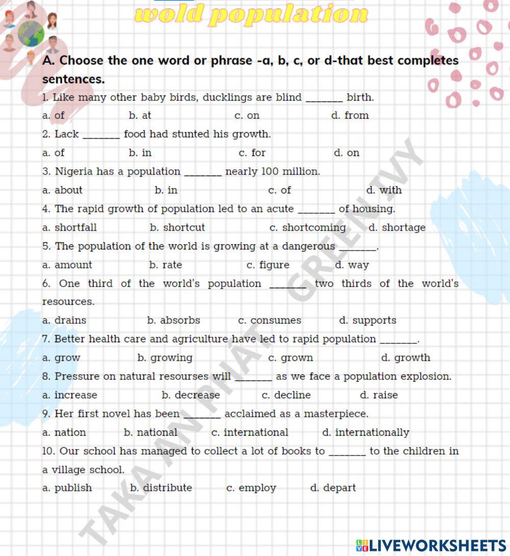 Unit 6 practice 1 worksheet | Live Worksheets