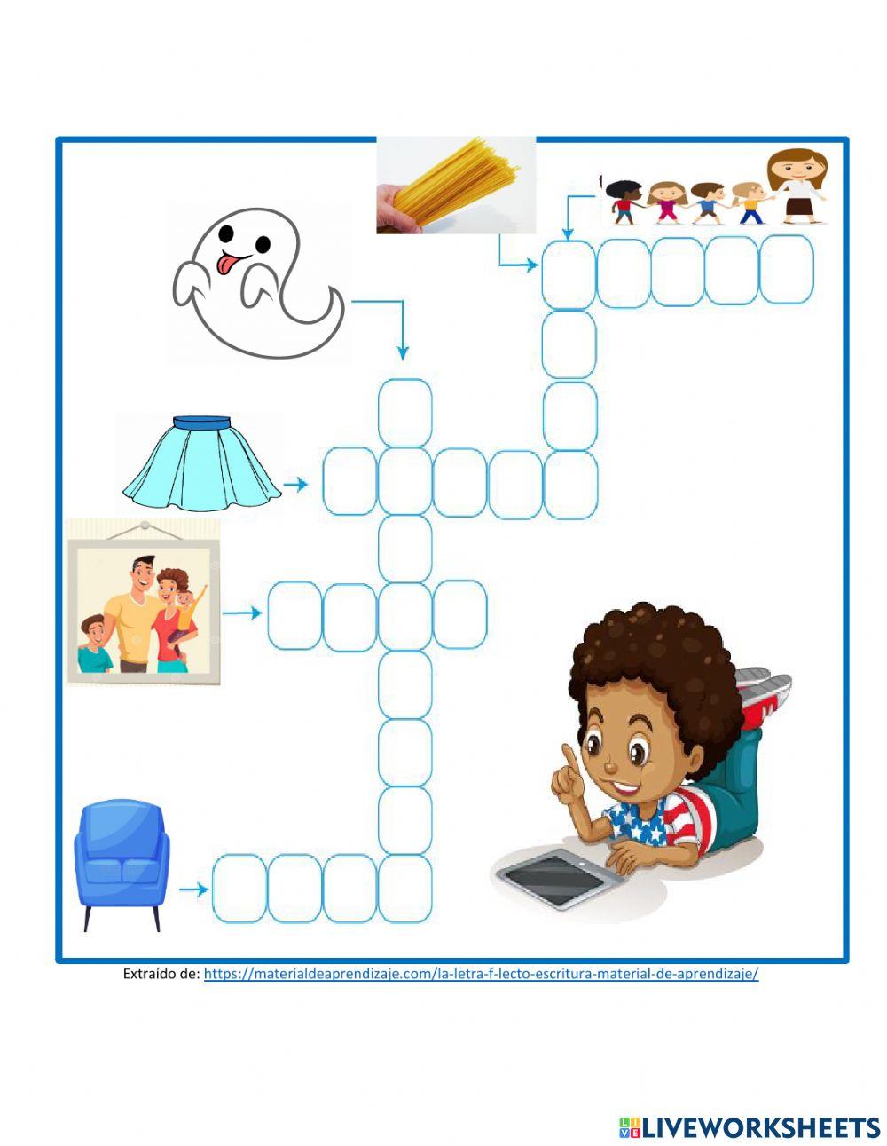 Letra f online worksheet for I° Grado | Live Worksheets