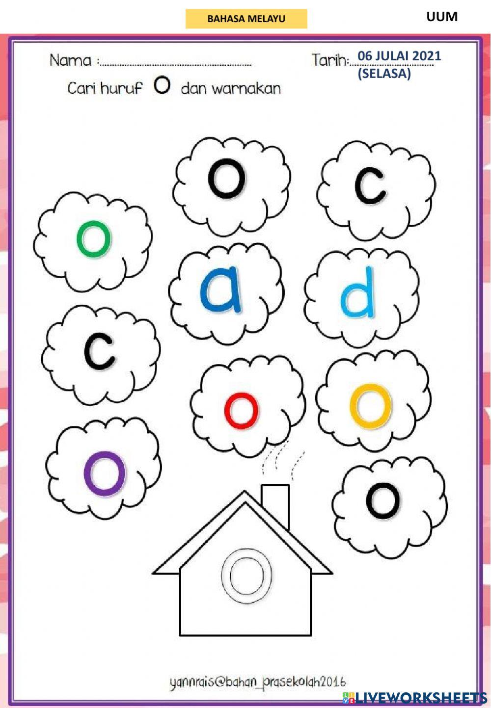 Vokal-o worksheet | Live Worksheets