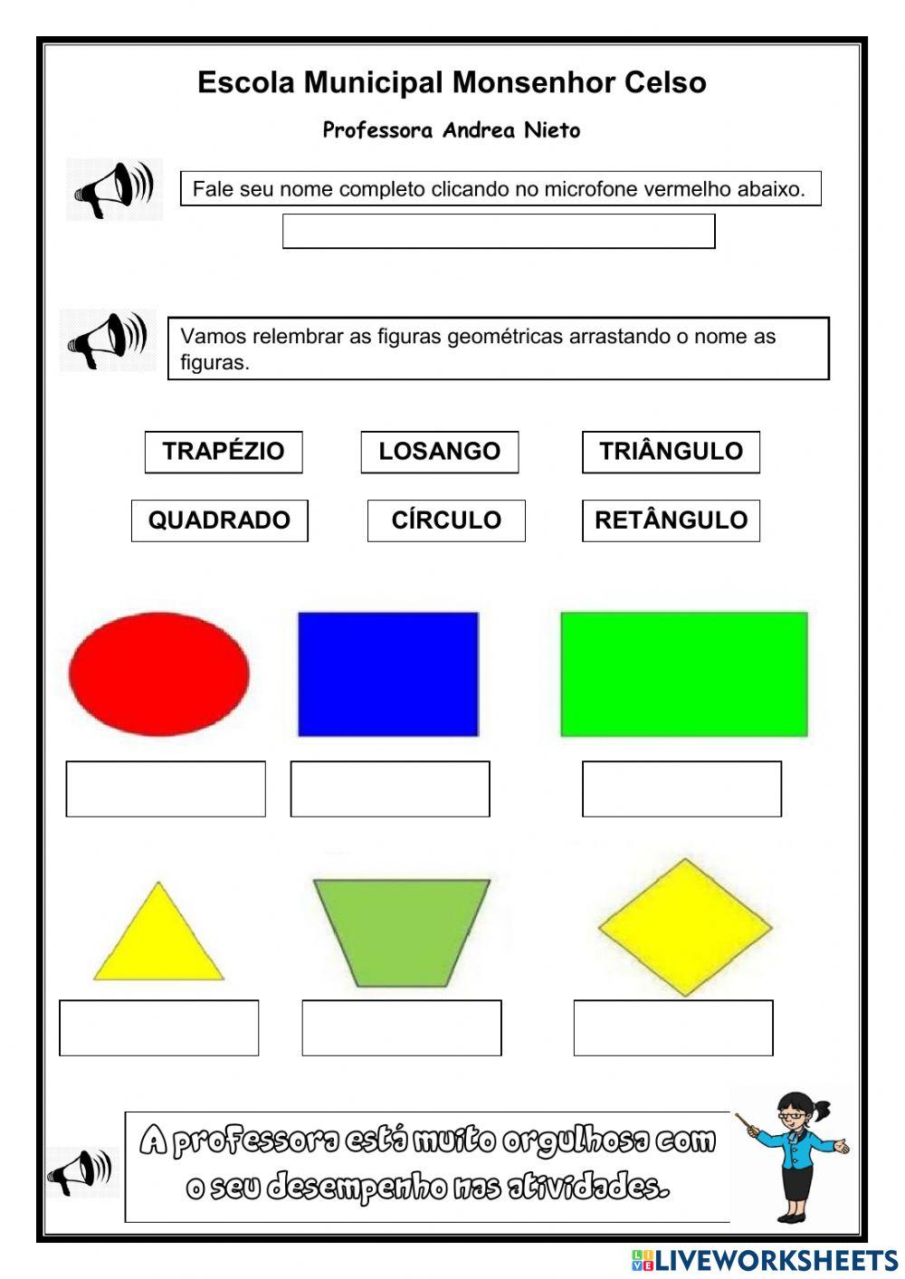 RevisÃo De Figuras GeomÉtricas Online Exercise For Live Worksheets