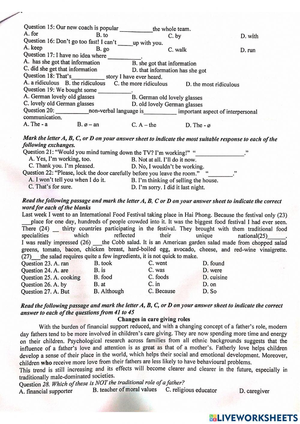 G9-No04 worksheet | Live Worksheets