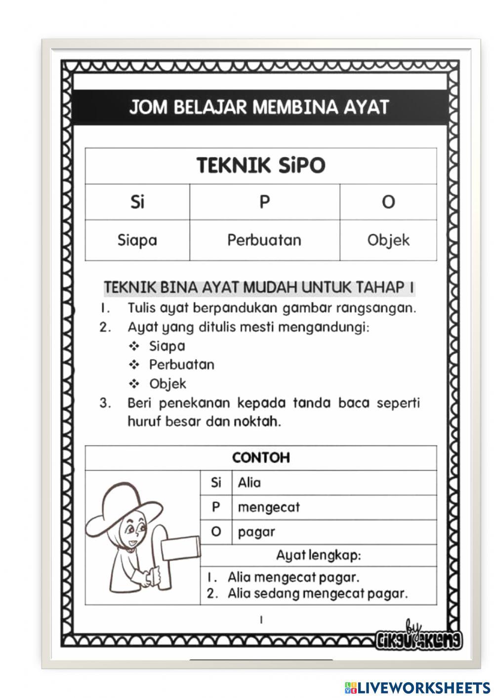 Bahasa melayu | Free Interactive Worksheets | 1145837