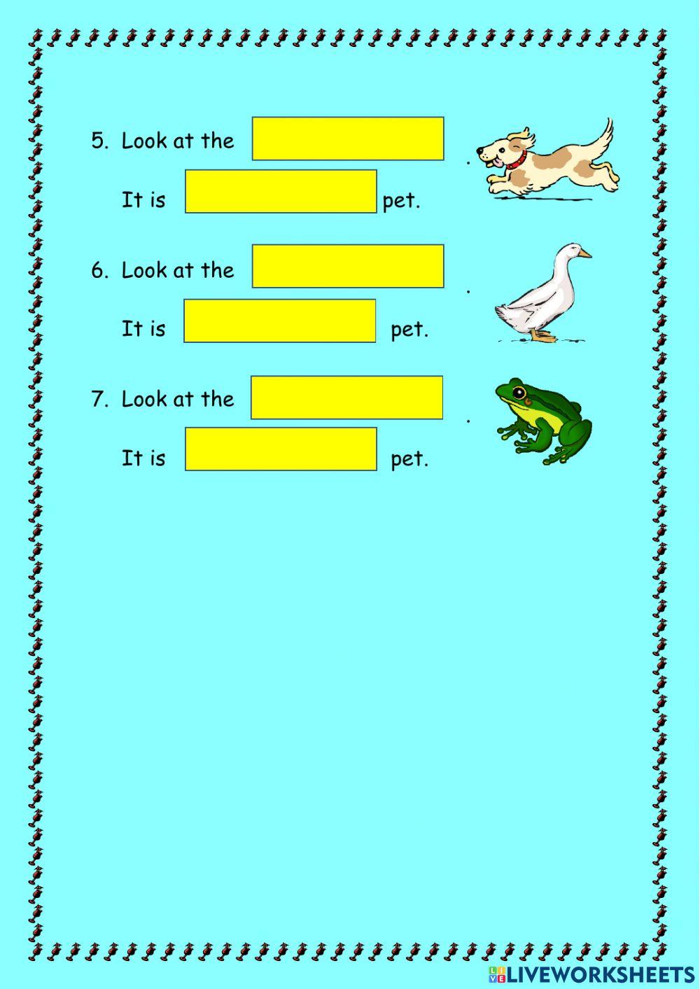 Unit 3 Pet Show (Chant) worksheet | Live Worksheets