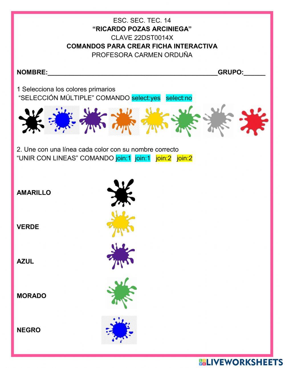 Los colores online exercise for SECUNDARIA 1ER GRADO | Live Worksheets