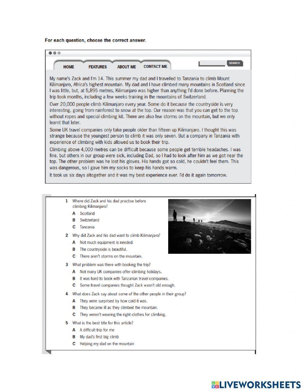 LEVEL 4 FINAL TEST interactive worksheet | Live Worksheets
