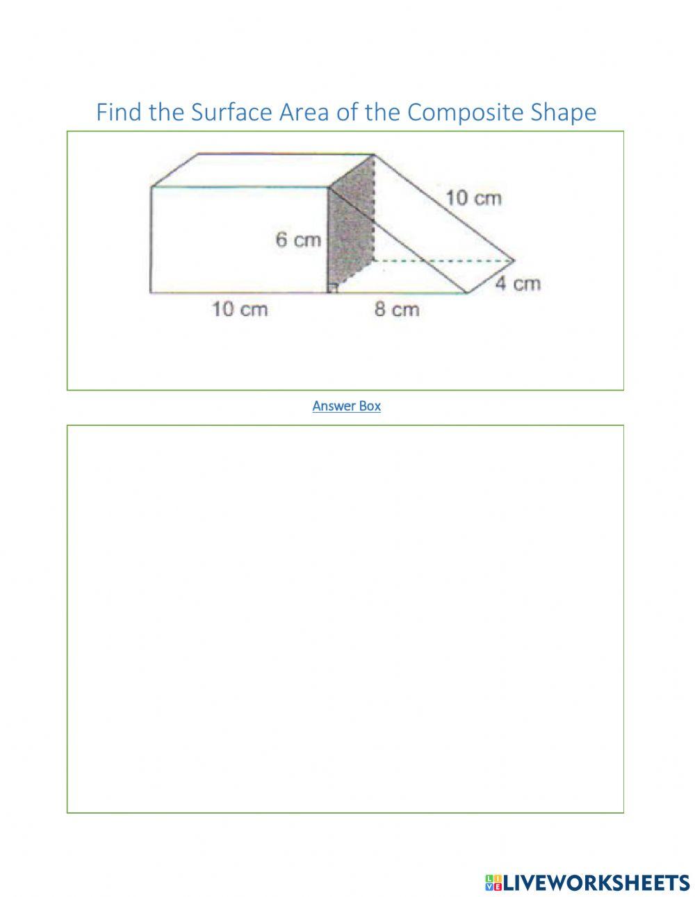 Composite Shape Questions 4 worksheet | Live Worksheets