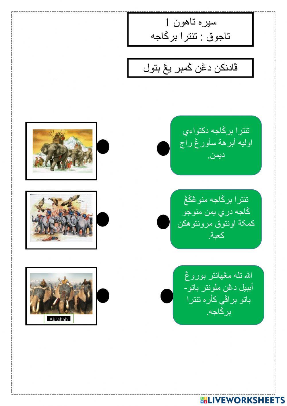 Peristiwa sebelum Kelahiran Nabi Muhammad saw interactive worksheet ...