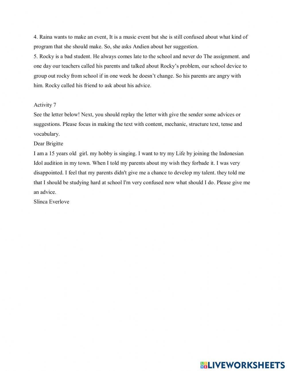 Should online pdf worksheet | Live Worksheets