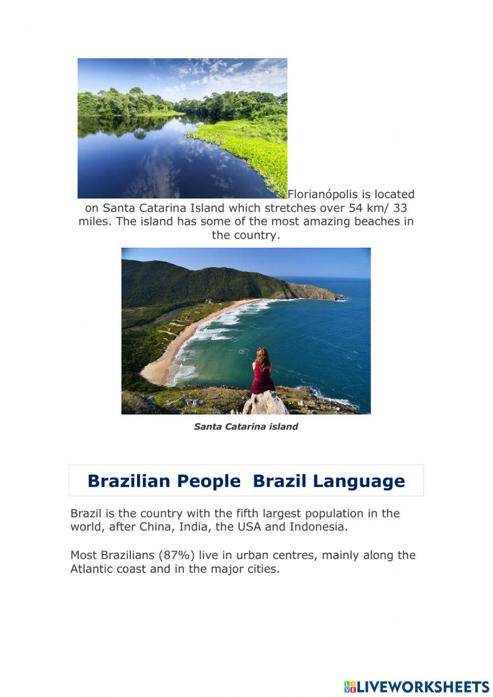 Brazil Facts | Free Interactive Worksheets | 1149101