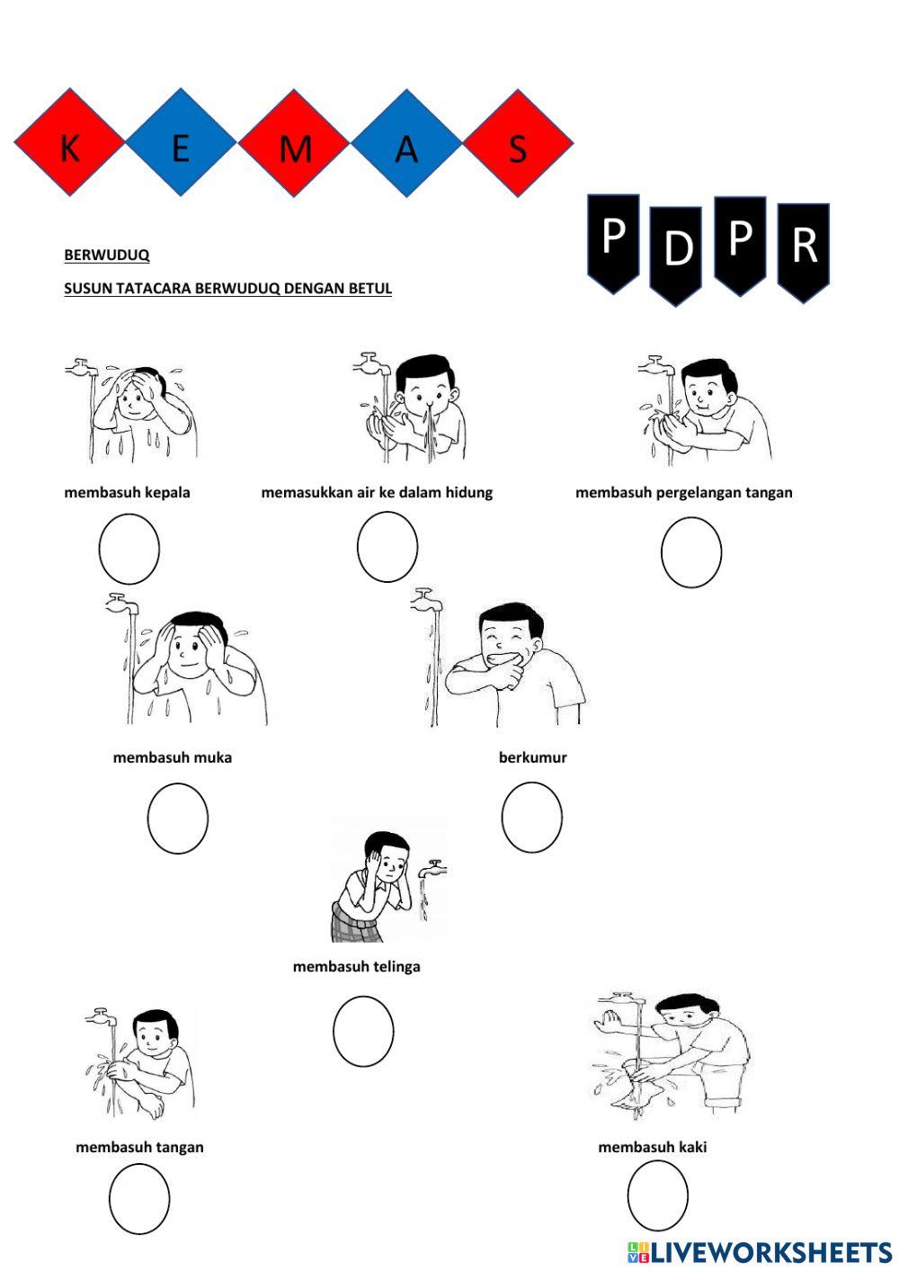 Wuduk online worksheet | Live Worksheets