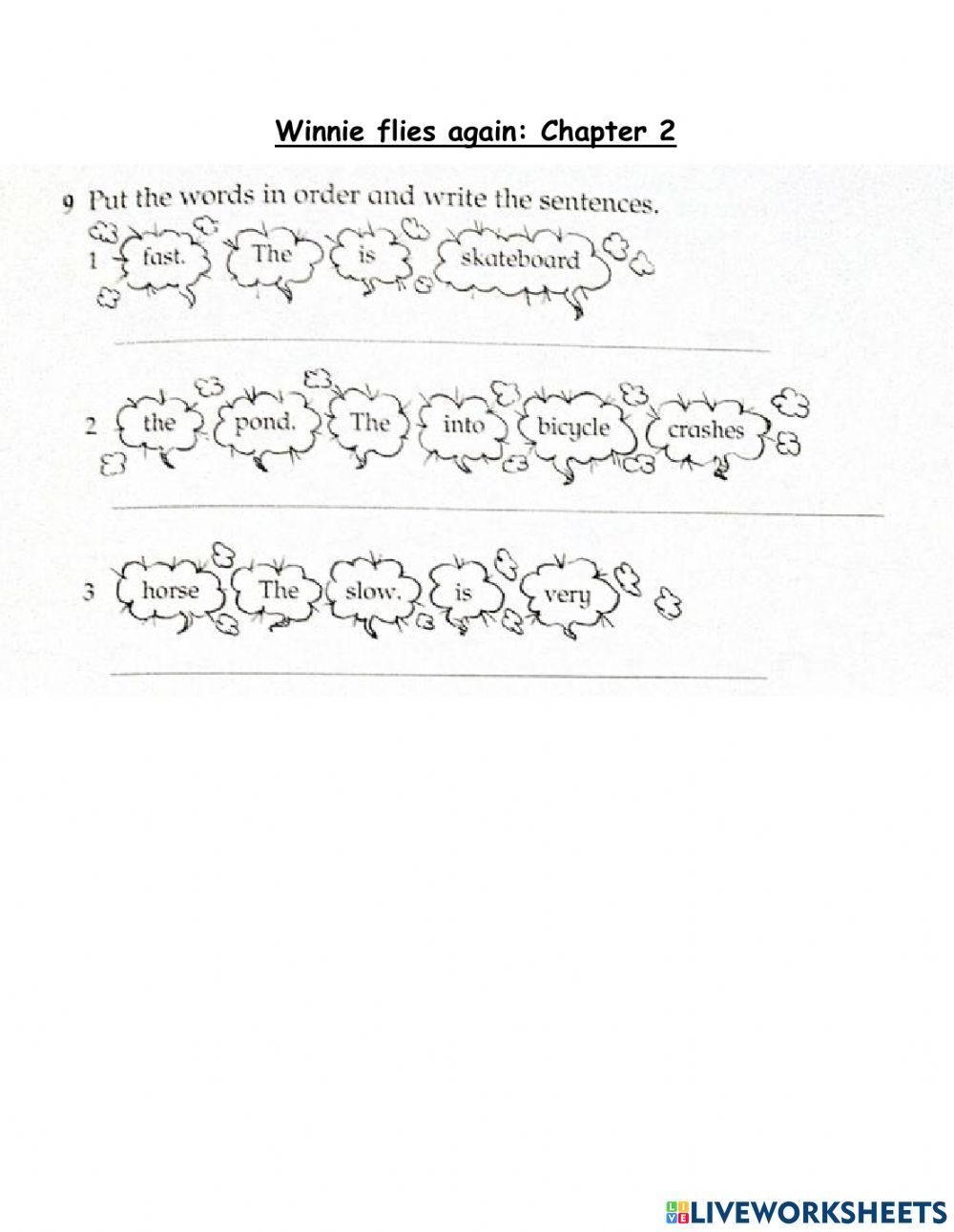 Winnie flies again Chapter 2 worksheet | Live Worksheets