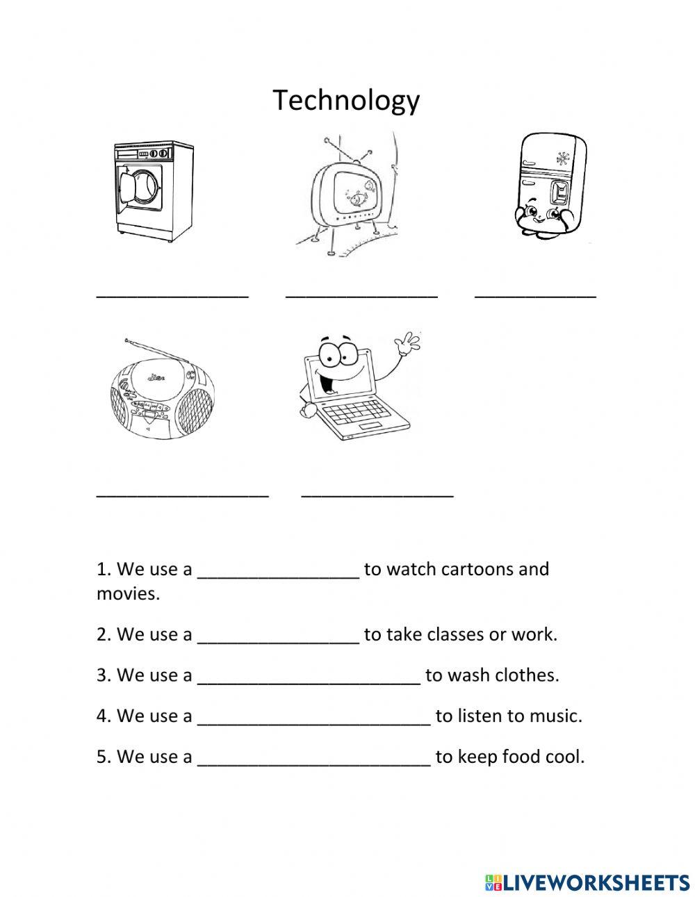 Technology | Free Interactive Worksheets | 1150472