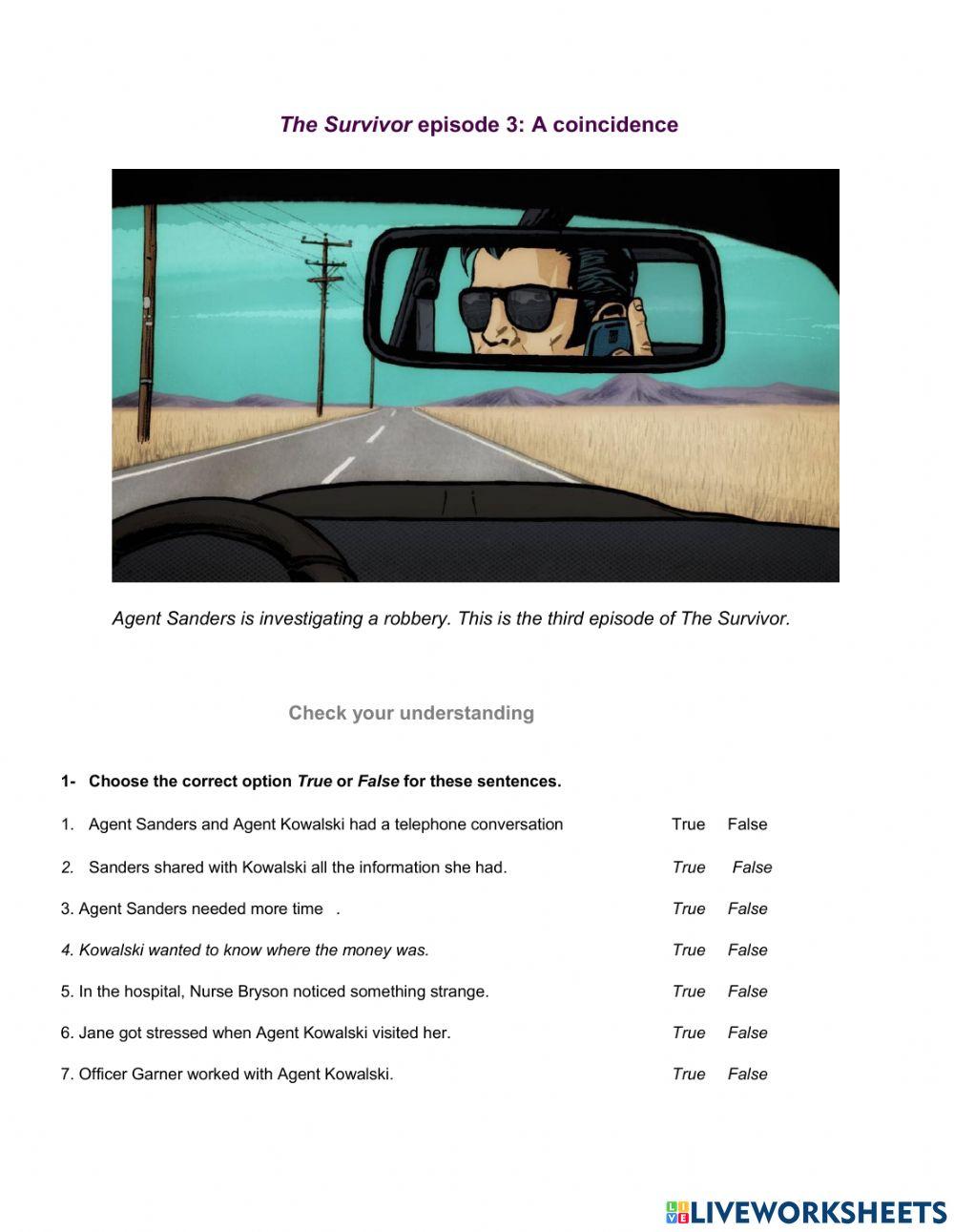 The Survivor | Free Interactive Worksheets | 1150894