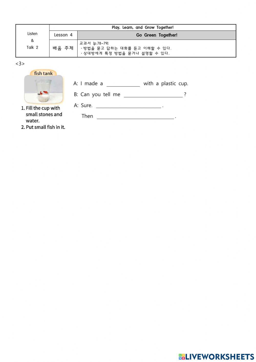 Go Green Together interactive worksheet | Live Worksheets