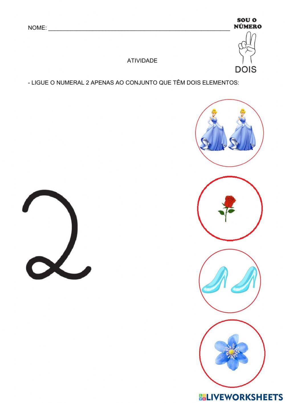 Pdf online worksheet: Número 2 | Live Worksheets