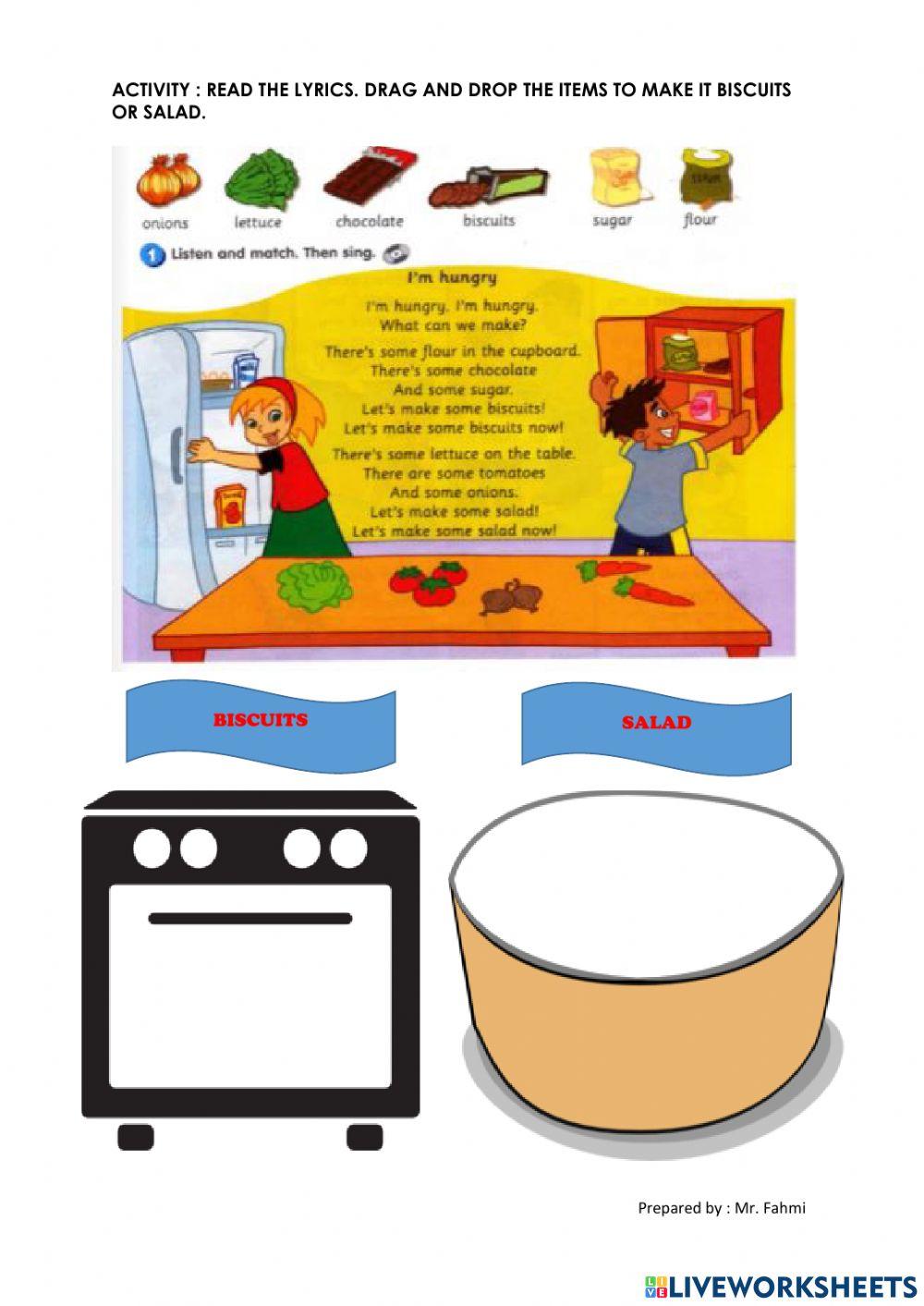 Food please online worksheet | Live Worksheets