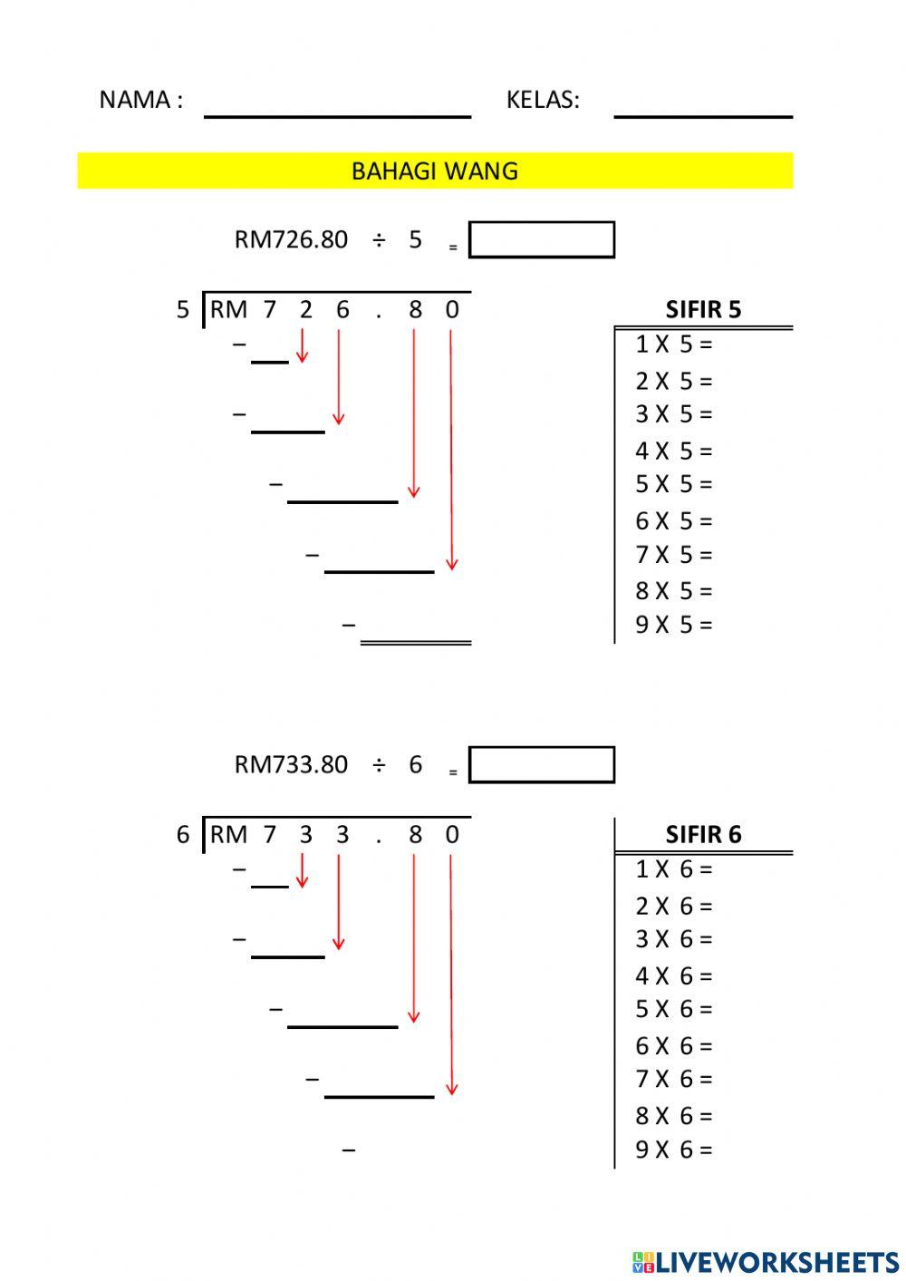 Bahagi wang activity | Live Worksheets
